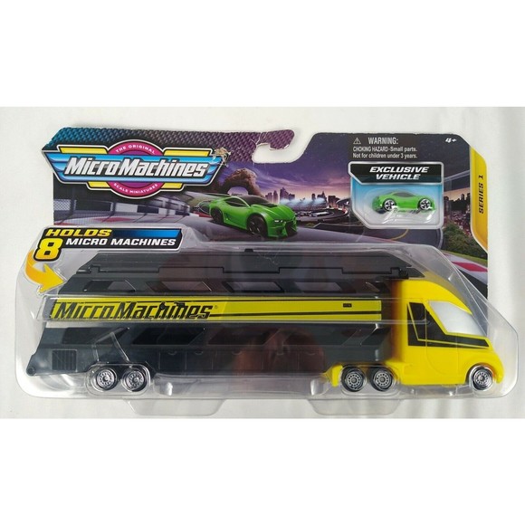 Toys | Micro Machines Mini Vehicle Hauler Yellow Black With Exclusive ...